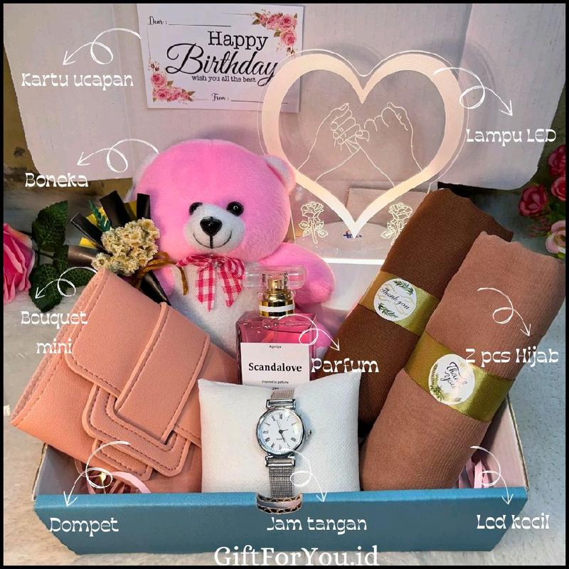 Kado Ulang Tahun Congratulation Anniversary Hadiah Boneka Gift Pita Box ...