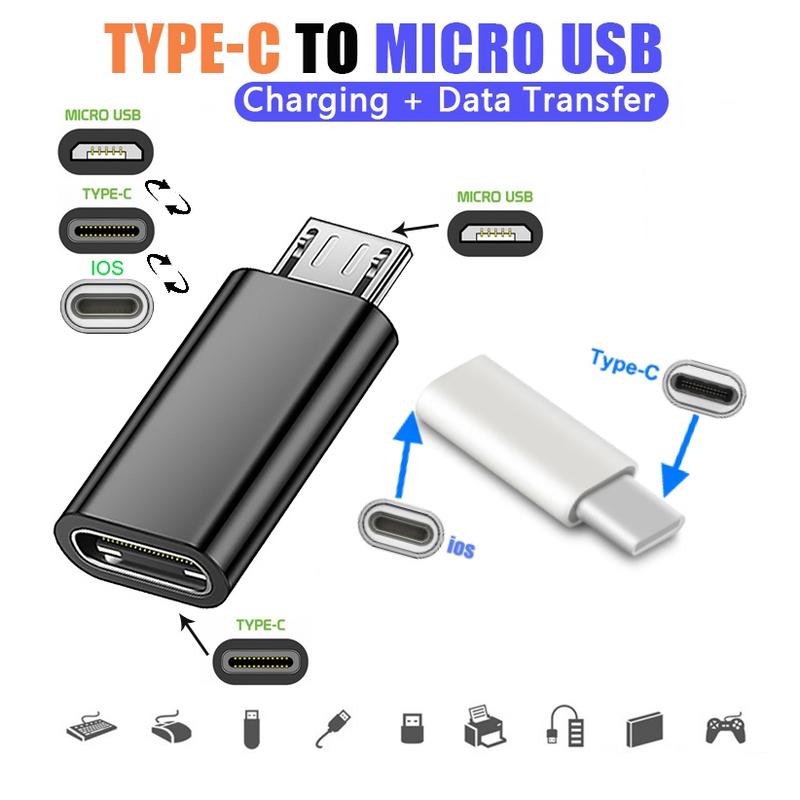 Android Switch to Type-C IO Micro USB iPhone Adapter USB C Conversion ...