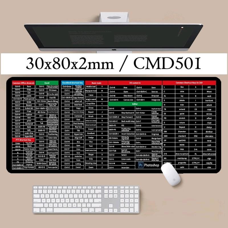 30x80x2mm Mouse pad Shortcut Key ENGLISH Computer - TikTok Shop Malaysia