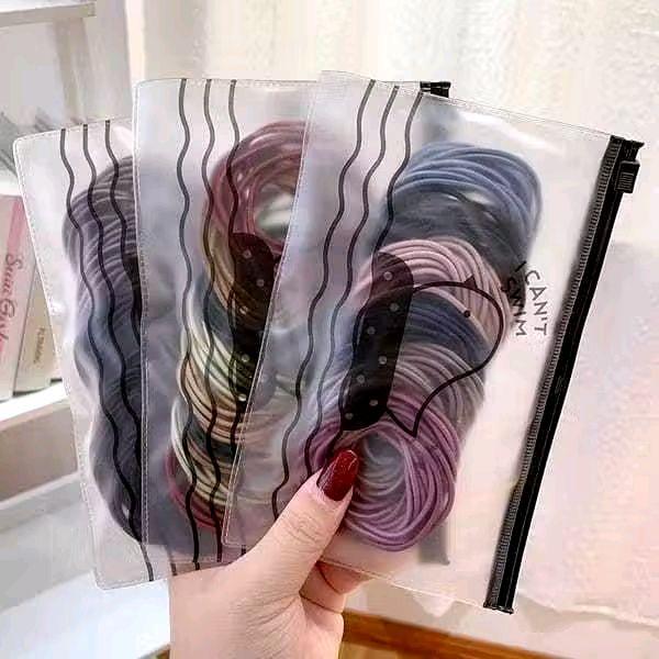 B (B43) KUNCIR RAMBUT 2 WARNA / IKAT RAMBUT KOREA/GELANG TAL - Shop ...