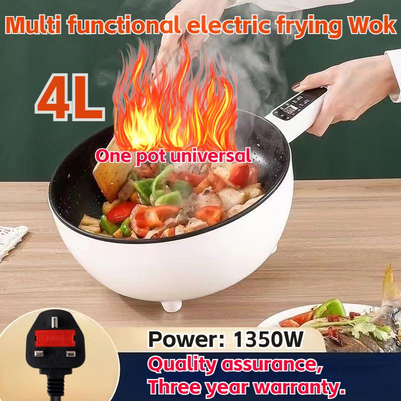 Multifunctional electric frying Wok, 4L large capacity non stick ...