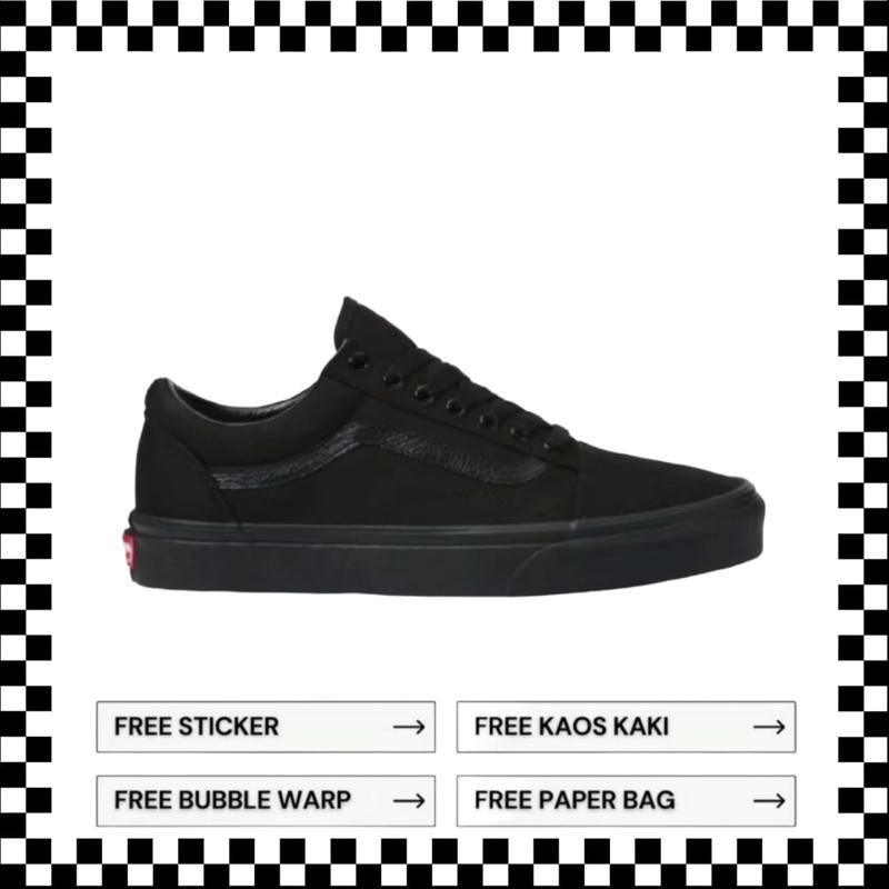 Sepatu Old Skool Full Black Original - Shop | Tokopedia
