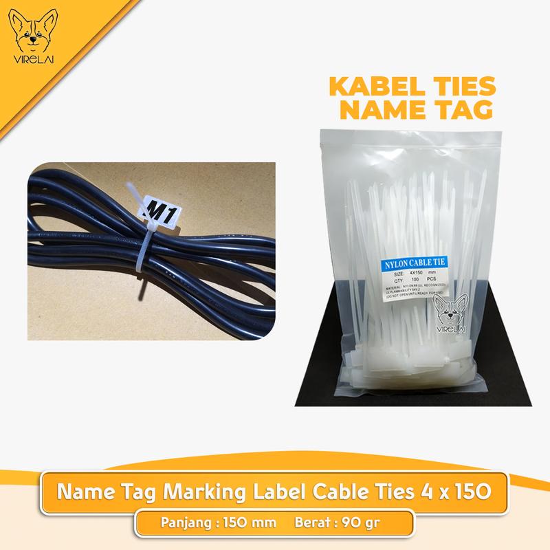 Name Tag Marking Label Kabel Tis Bendera / Cable Ties 4 x 15 - Shop ...