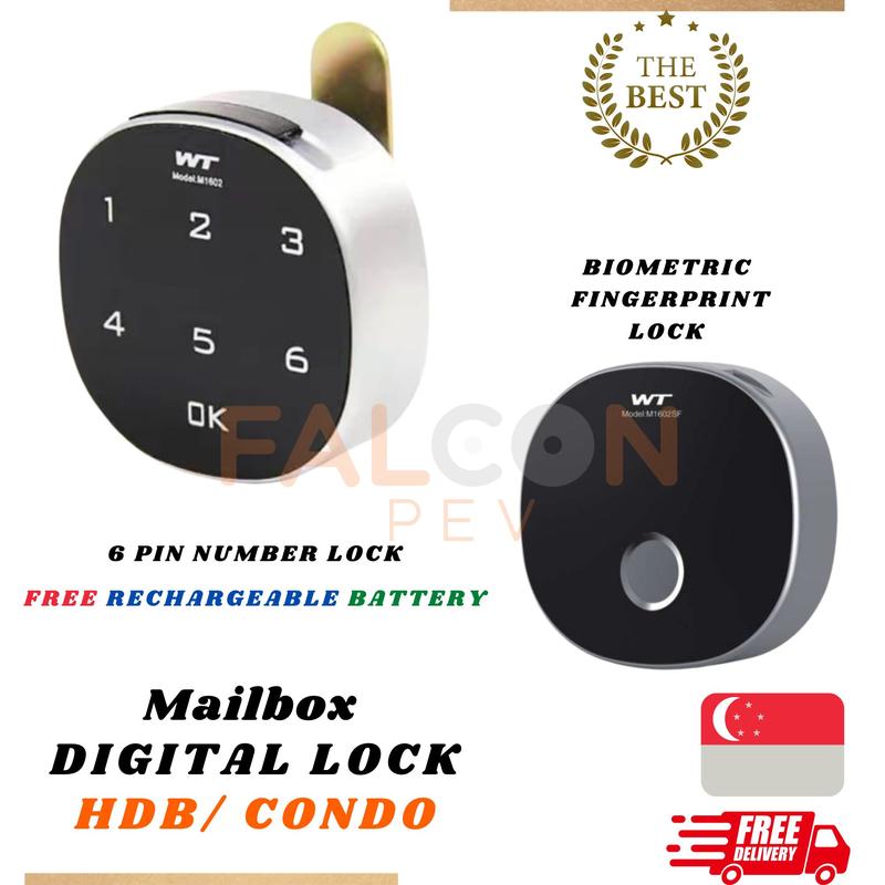 SG SELLER Mailbox Letter Box WT Digital Lock Smart Digit Keyless ...