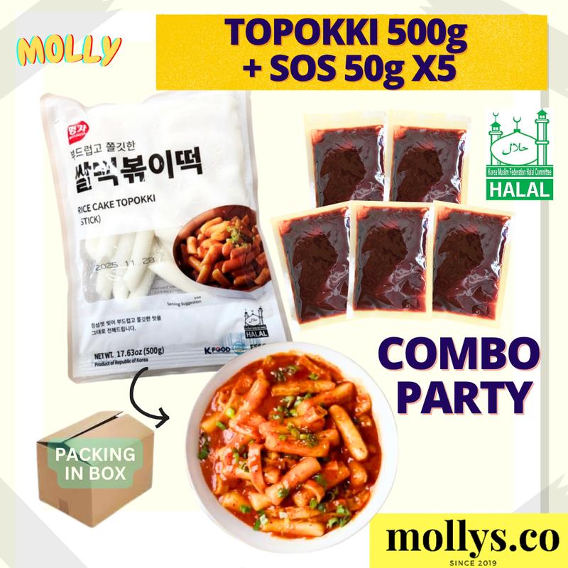 HALAL Korea Tteokbokki Set 500g Family Combo with SOS Topokk - TikTok ...