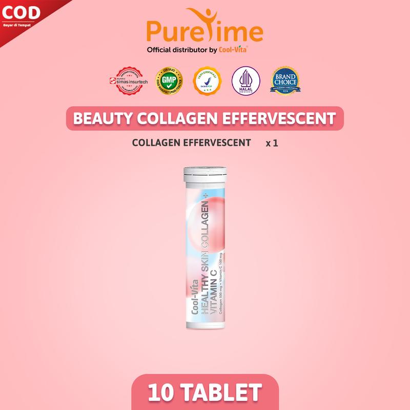 [1 Tube - 10 Tablet] Coolvita Cerah Bersinar Collagen Effervescent ...