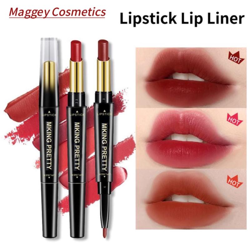 Maggey Pencil Matte Highly Pigmented Lipstick I Lipliner Mulit - TikTok ...