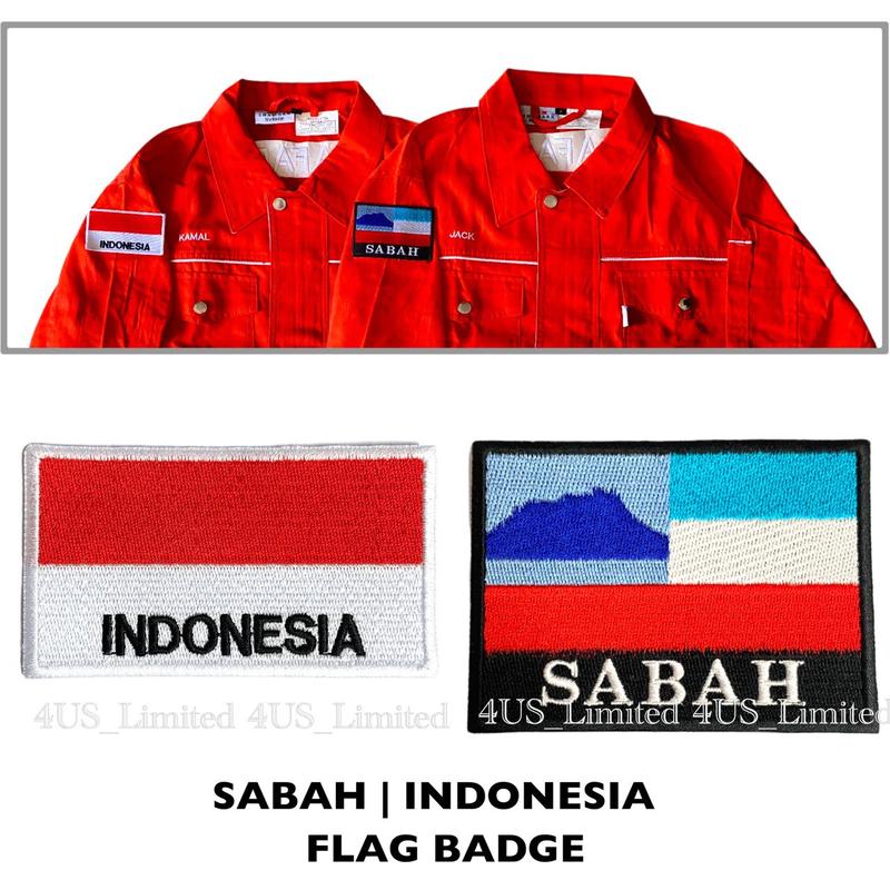 EMBROIDERY LOGO BADGES SABAH FLAG | INDONESIA FLAG PATCH - TikTok Shop ...