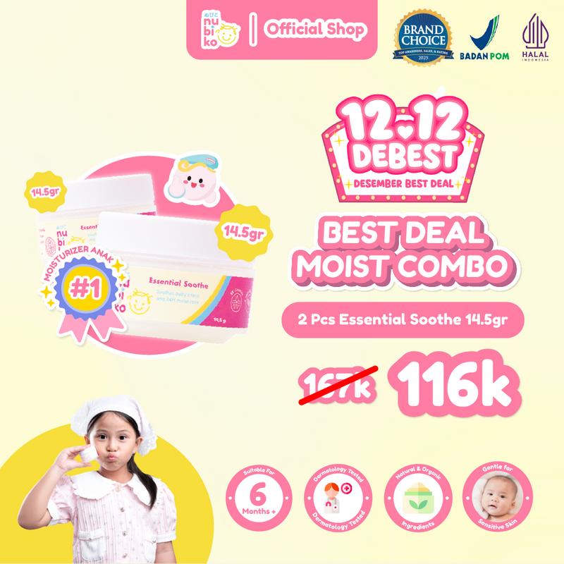 Nubiko Essential Soothe Paket 2 Pcs Face Cream Pelembab Wajah Momy ...