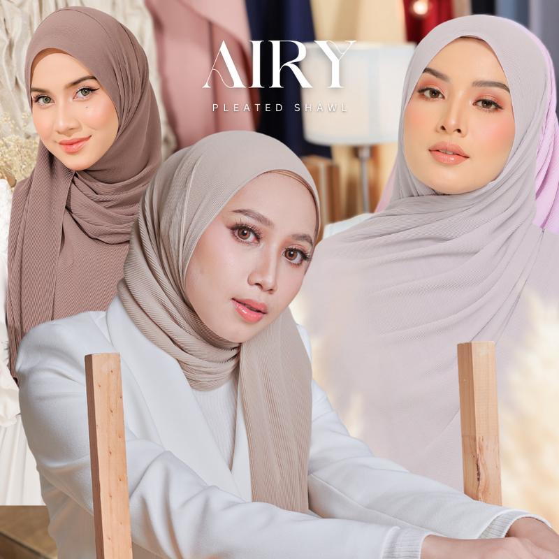 Zeezscarves Tudung Airy Pleated Scarf Size biasa - TikTok Shop Malaysia