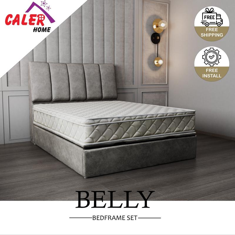 CALER HOME BELLY STORAGE BEDFRAME SET - TikTok Shop Malaysia