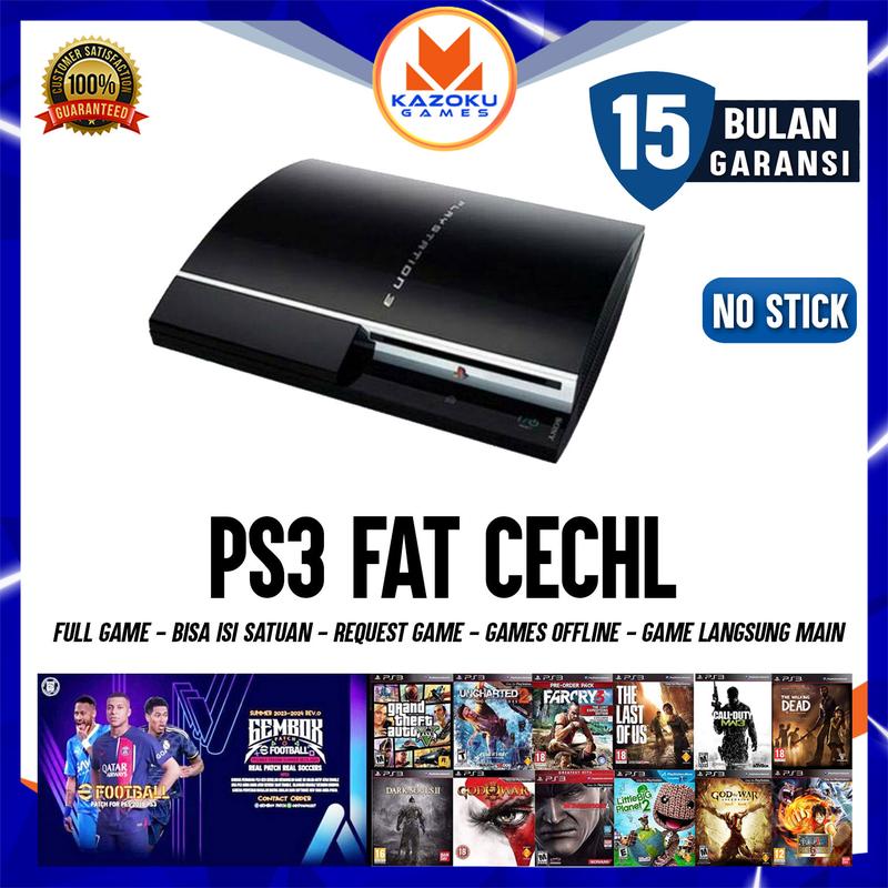 PS3 FAT RANDOM SERI 320 GB Free Full Games Offline + 2 Stick - Shop | Tokopedia