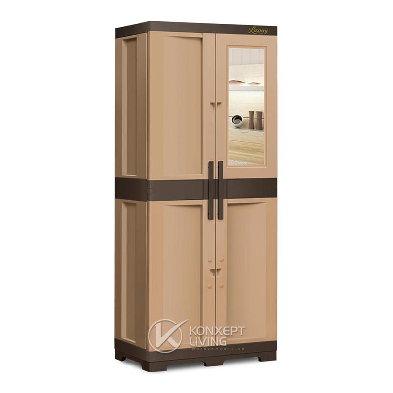 Lemari Plastik 2 Pintu Cermin Serbaguna Tabitha Luxury - GT Mirror ...