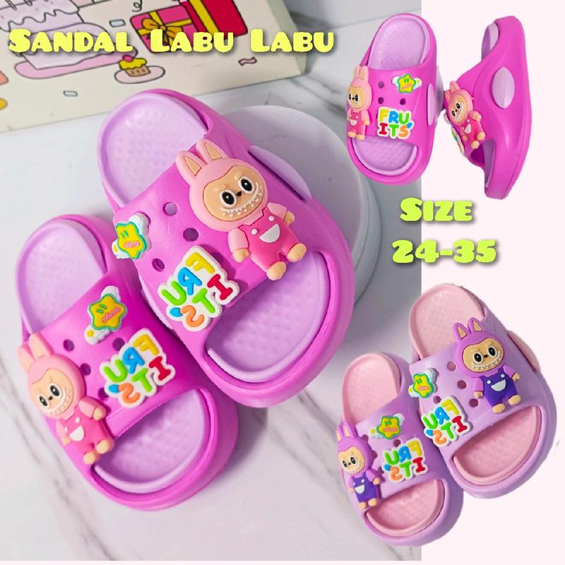 Sandal slipper Labu Labu clogs kids girls budak perempuan tapak ...