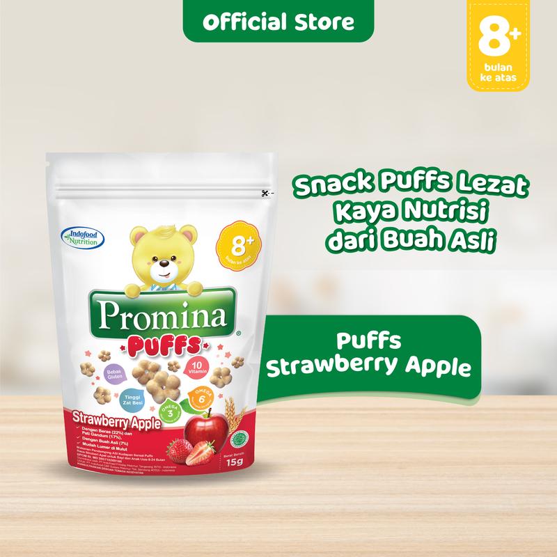 PROMINA PUFFS STRAWBERRY APPLE 15 GR X 1 PCS - Shop | Tokopedia