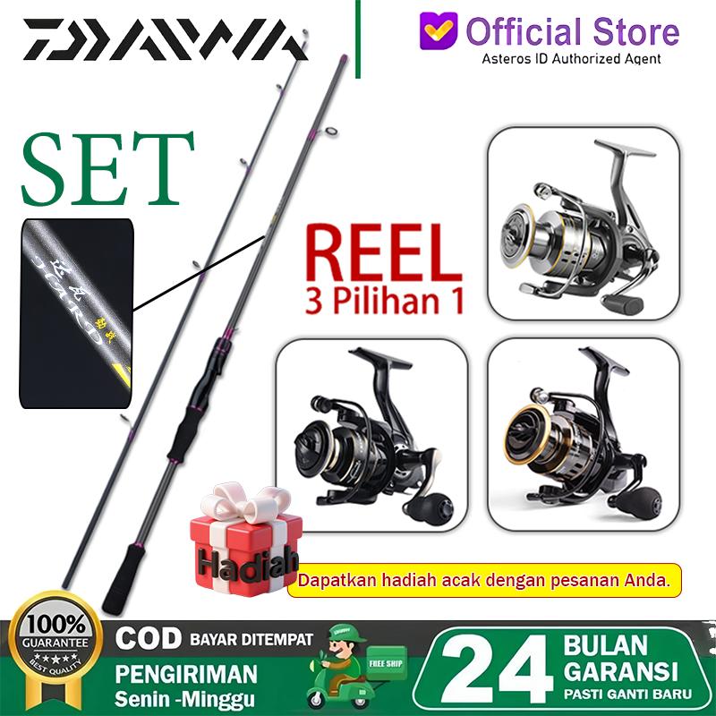 DAIWA Joran Pancing Set 1.6M/1.8M/2.1M/2.4M/2.7M Serat Karbon 2 Section ...