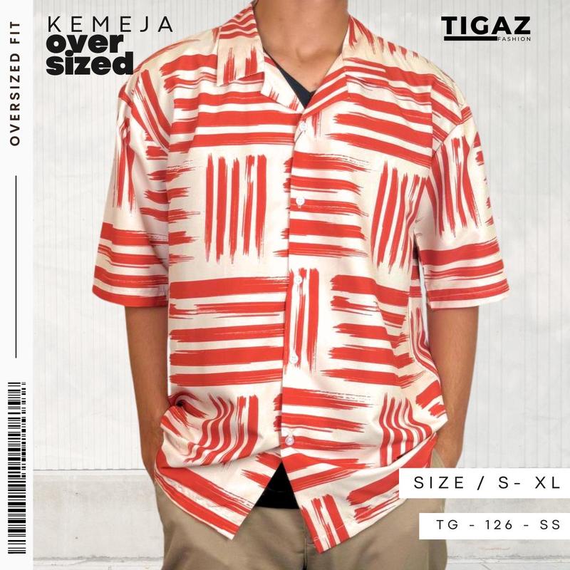 [CLEARANCE SALE] Tigaz OVERSIZED LENGAN PENDEK Shirt Materia - TikTok ...