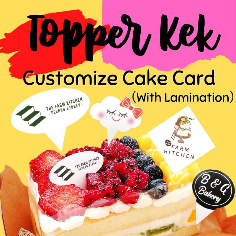 Custom Cake Topper / Topper Kek (With Lamination) - Cake Card - Cake ...