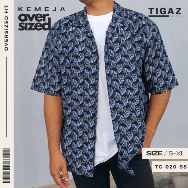Tigaz OVERSIZED LENGAN PENDEK Shirt Material Ice Silk S - XL - TikTok ...