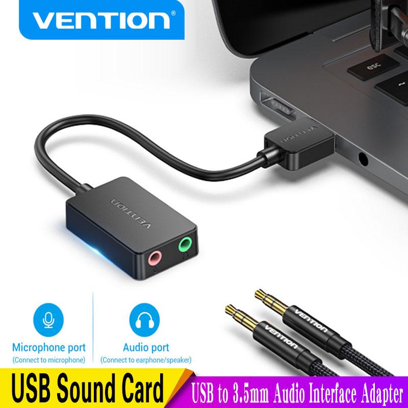 Vention Sound Card USB to 3.5mm Audio Interface Adapter External ...