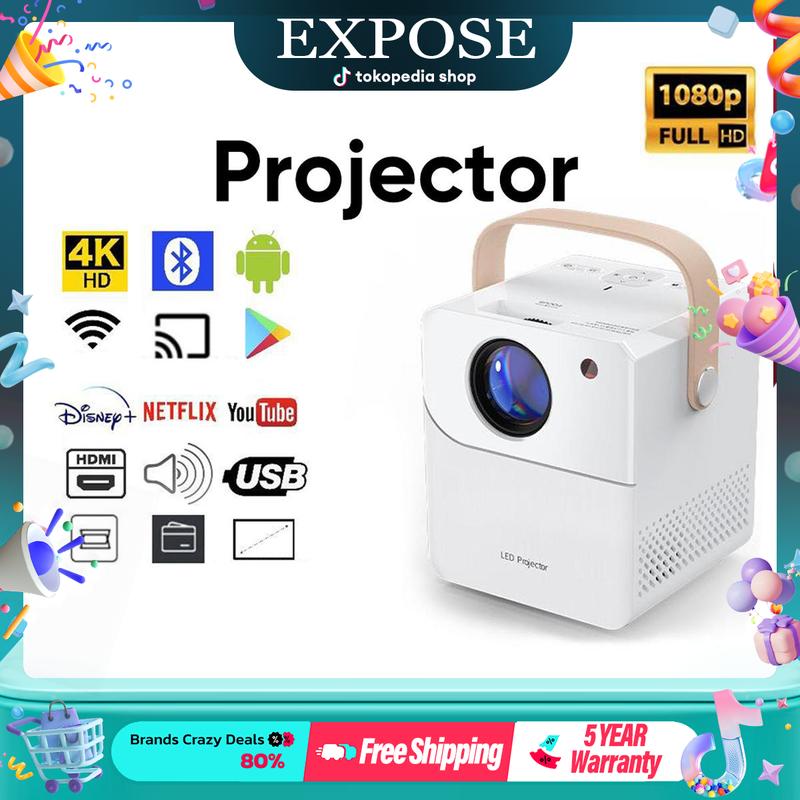 【EXPOSE】T2 Proyektor Android 1080P Smart Projector 9000 Lume - Shop ...