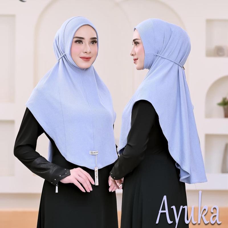 Hijab Instan Ayuka Knit Pet Malay Knit Tali Stopper Premium Original ...