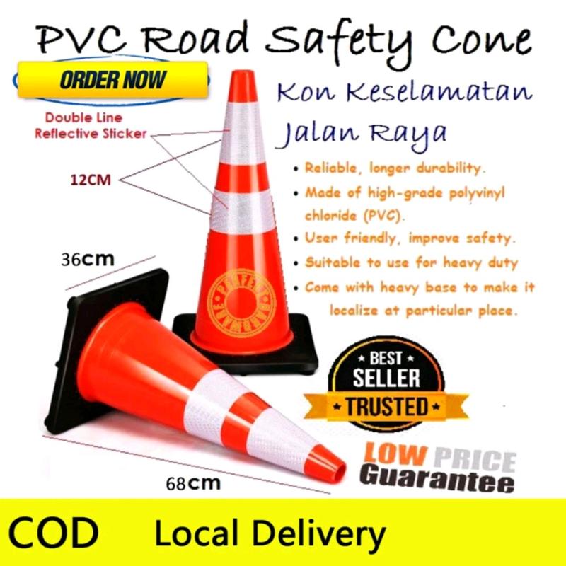 DOUBLE LINE HEAVY DUTY SAFETY CONE+ TRAFFIC CONE 680MM DOUBL - TikTok ...
