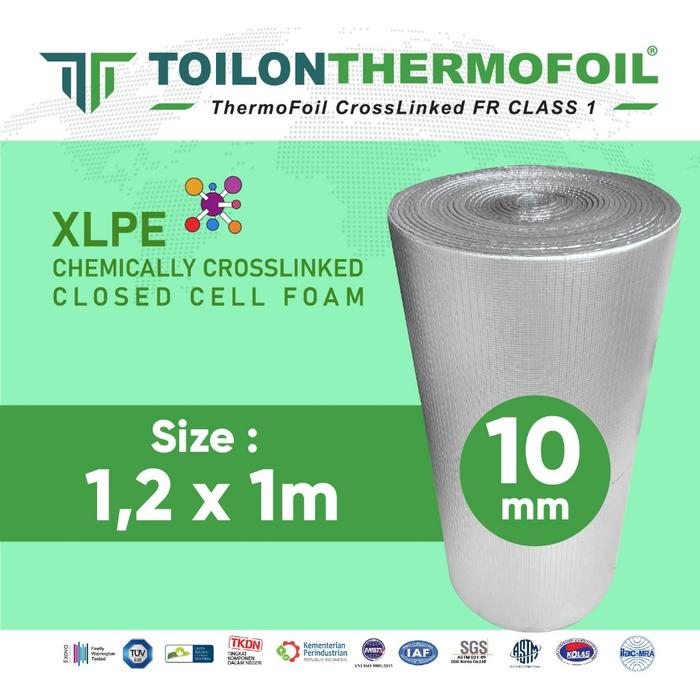 Jual TOILON THERMOFOIL ALUMINIUM FOIL PEREDAM PANAS ATAP XLPE FOAM 10MM ...