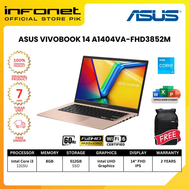 ASUS VIVOBOOK 14 A1404VA-FHD3852M I3 1315U 8GB 512GB SSD INTEGRATED 14 ...