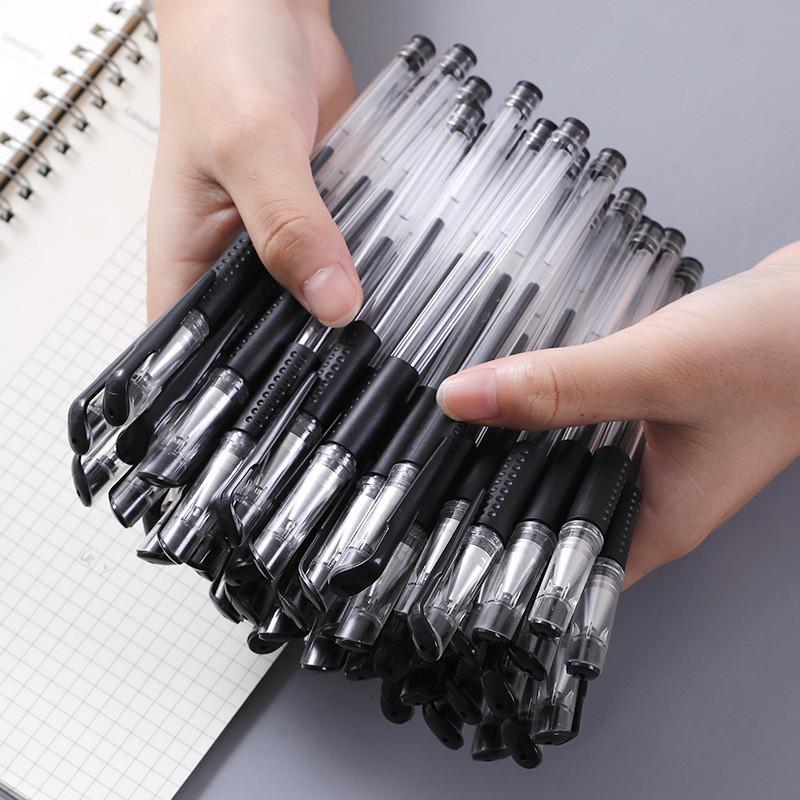 Pen Dakwat Gel, 12pcs / set, 0.5mm, Hitam, Merah, Biru, Pen Tandatangan ...