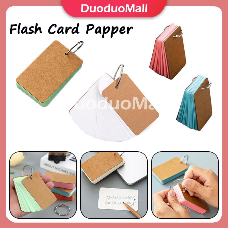 (50 Lembar) Flash Card Papper/Card Polos Memo/Memo Ring - Shop | Tokopedia