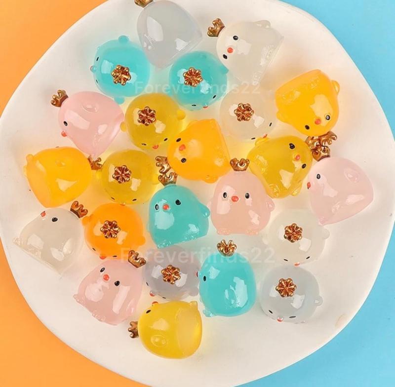 ManiK ayam Glow In the Dark 6pcs / Mini Resin Ayam DIY 6pcs - Shop ...