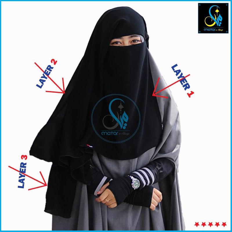 PURDA 1 LAYER 2 LAYER 3 LAYER NIQAB NINJA CURVE BY SYANAS TEMAN ...