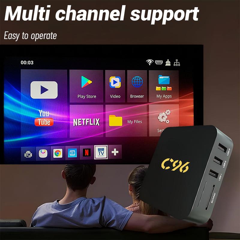 C96 4K HD Android TV Box MXQ 16G+256G Smart TV BOX 2.4G Wif - Shop ...