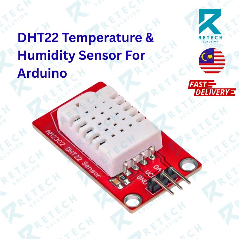 DHT22 Temperature & Humidity Sensor For Arduino, Robotics, Raspberry ...