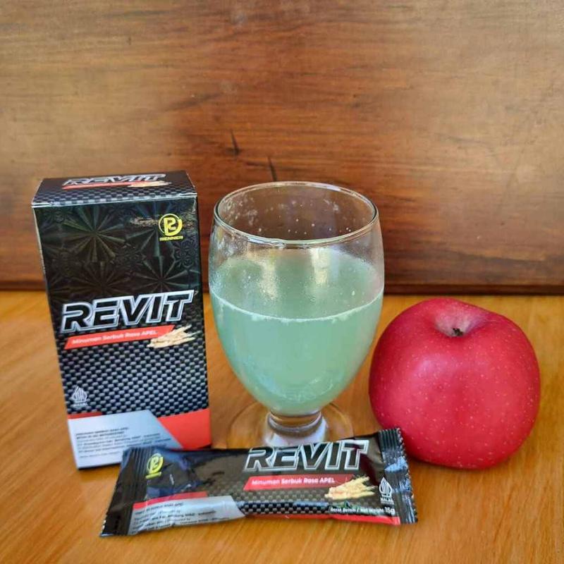 REVIT RENNER 1 BOX 4 SACHET MINUMAN RASA APEL KEMASAN TERBARU Jamu ...