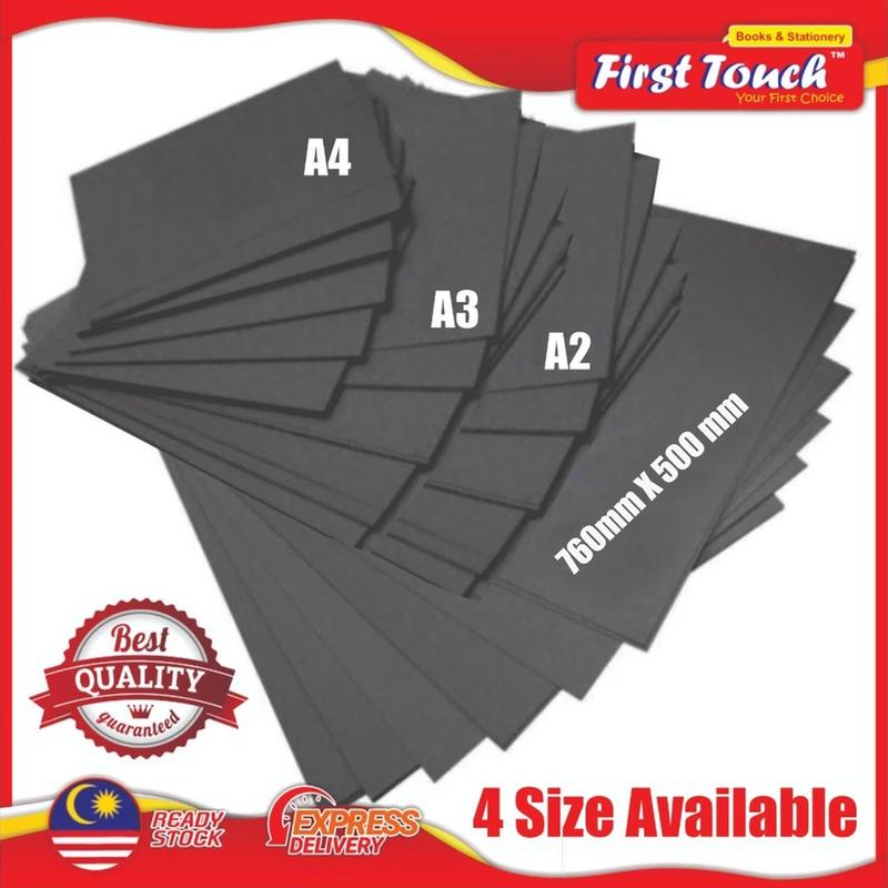 Papan Pemodelan Kad Hitam - A4 / A3 / A2 / 760mm x 500mm Black Mounting ...