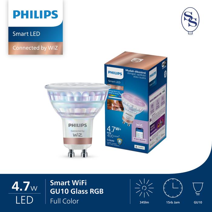 Jual Philips Lampu Smart WiFi LED MR16 4.7W GU10 Color RGB - Jakarta ...