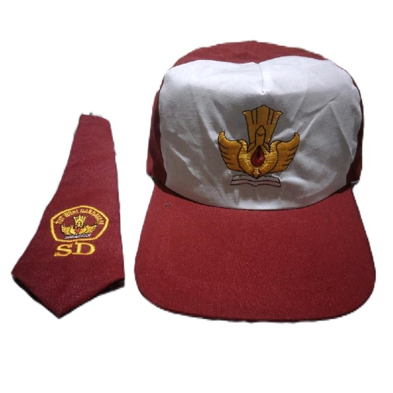 paket lengkap topi Sd merah putih dan dasi cowo cewe full bordir - Shop ...