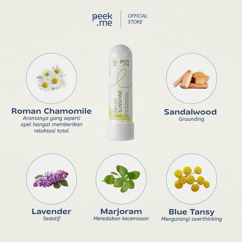 Peek.Me Hello Sunshine | Inhaler Alami & Aman | Meredakan Kecemasan ...