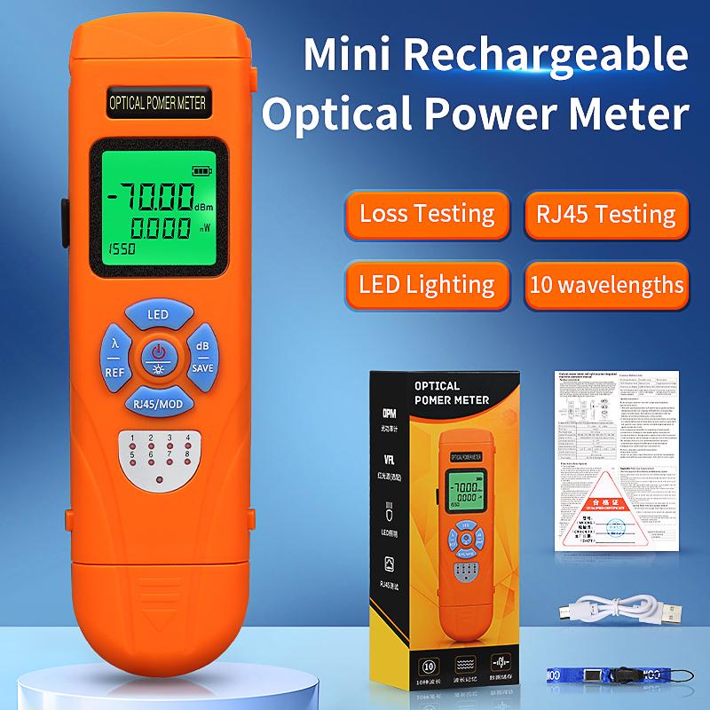 COMPTYCO Rechargeable Optical Power Meter High Precision FTTH Fiber ...