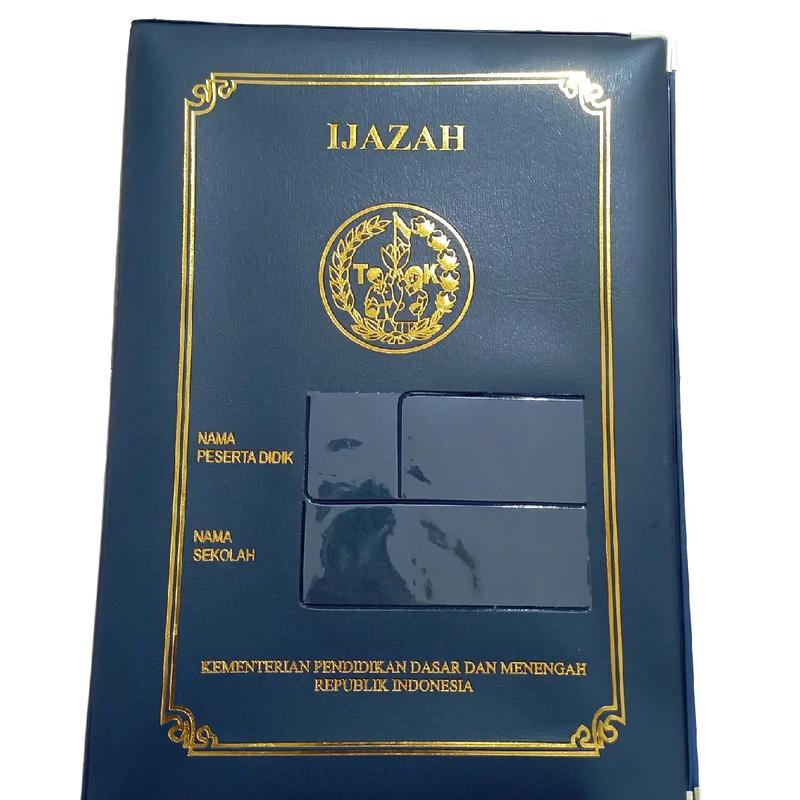 Map Ijazah K13 TK Umum Biru Dongker ASE dengan Logo dan Teks - Shop ...