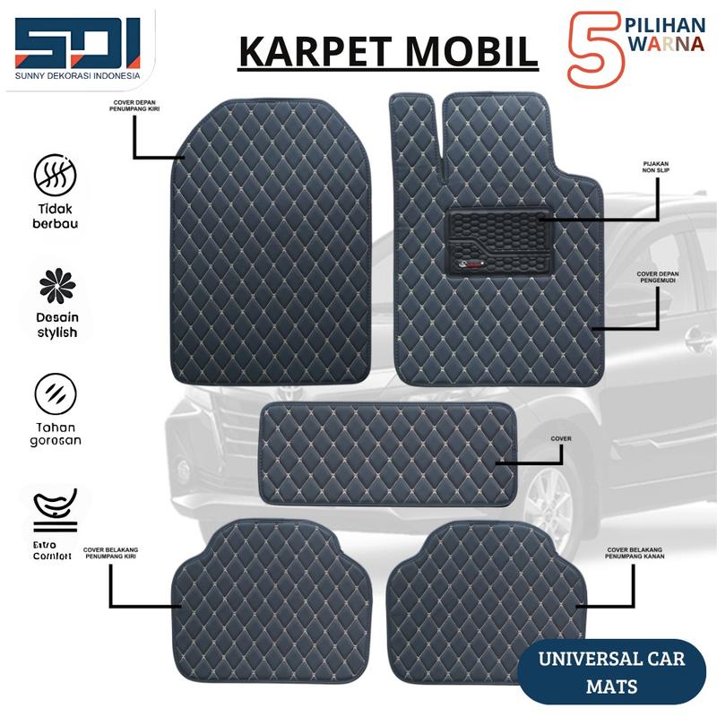 Karpet Mobil Universal Car Mats 5 pcs | Depan Belakang 2 Pcs - Shop ...