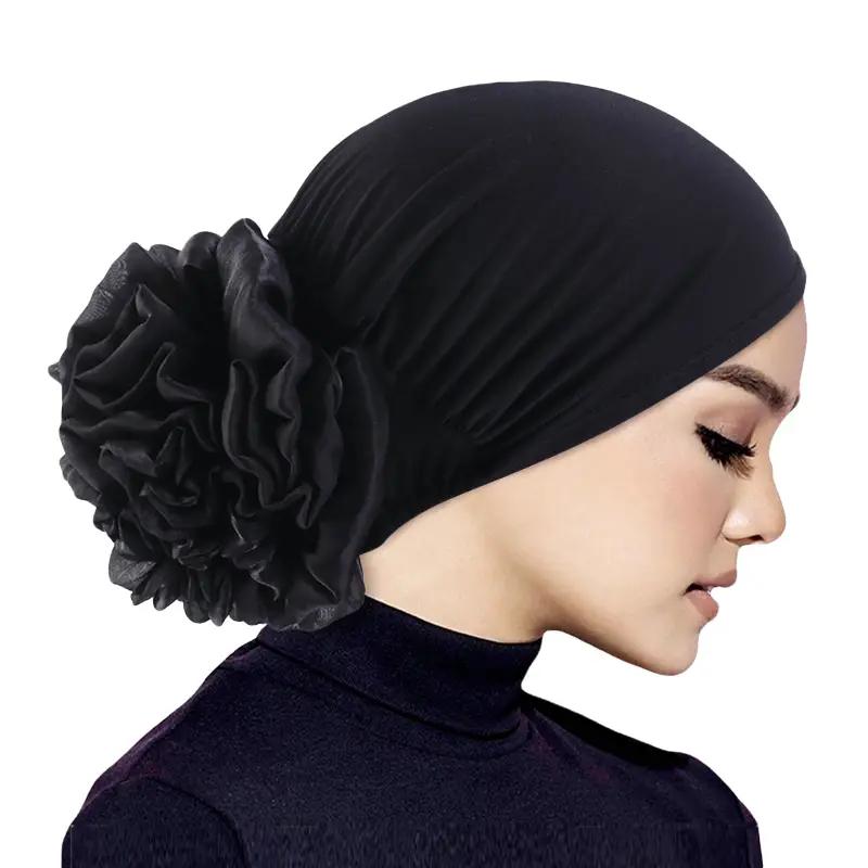 Women's Hijabs Turban Big Flower Elastic Cloth Hair Bands Ha - TikTok ...