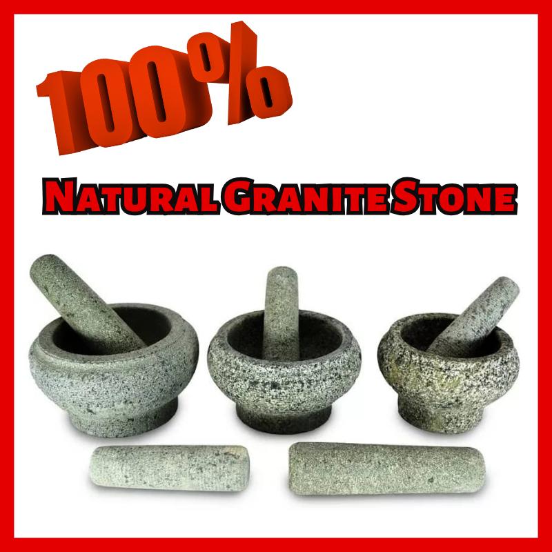 High Quality Natural Stone Granite Mortar & Pestle / Lesung batu ...