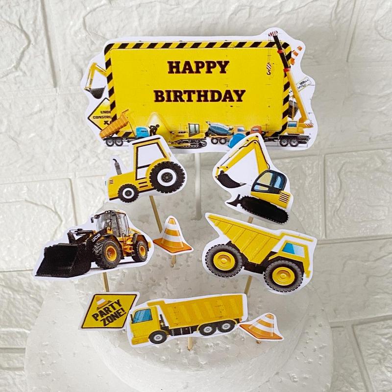 Topper Ulang Tahun Mobil Konstruksi Traktor Buldozer Beko - Shop ...