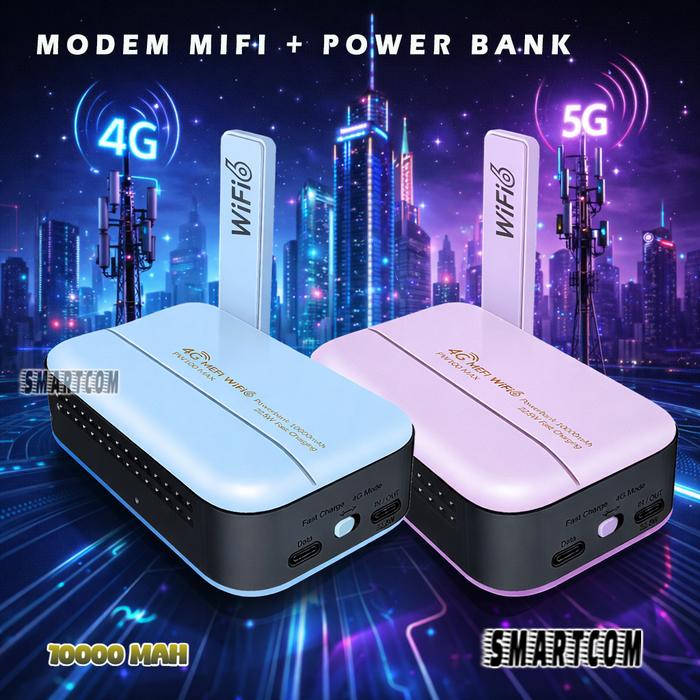 Promo 2in1 PW100 Modem Wifi 4G LTE sekaligus Power Bank 10000 mAh Wifi ...