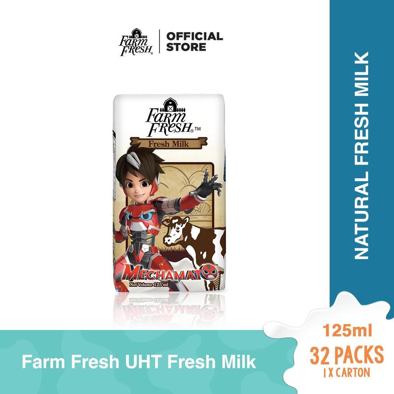 Farm Fresh UHT Fresh Milk 125ml x 32 Packs | Farm Fresh UHT Susu ...