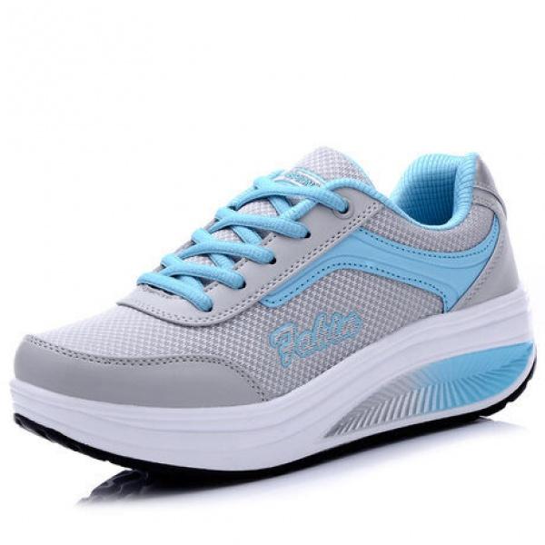 Fashion sports and leisure mesh rocker shoes women slope shoes - TikTok ...