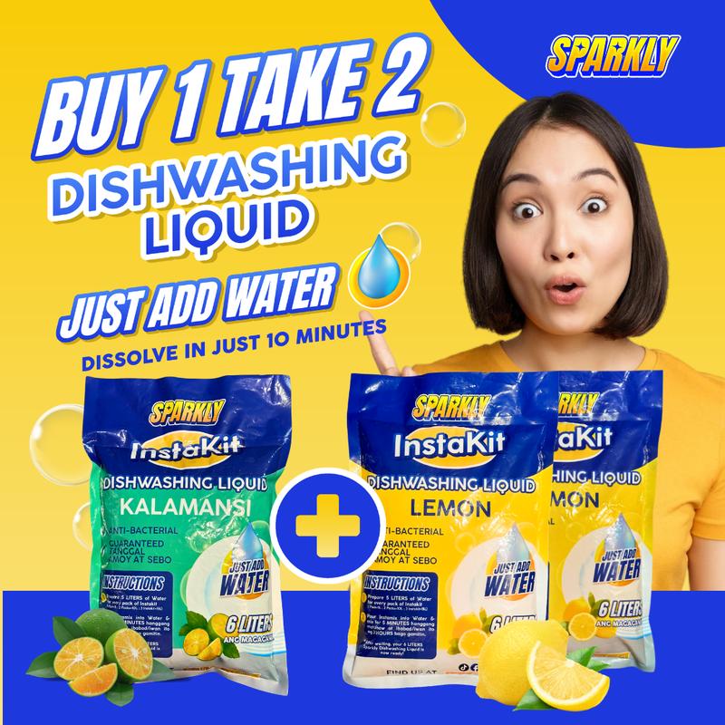 BUY 1 GET 2 Sparkly INSTAKIT DIY Dishwashing Liquid Kit 6 Liters ...